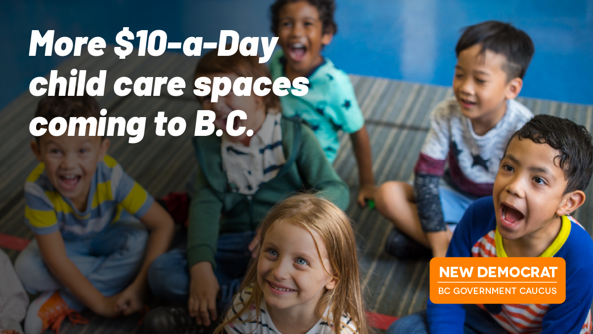 NDP MLA Simons says more $10 a Day child care spaces are coming to the ...