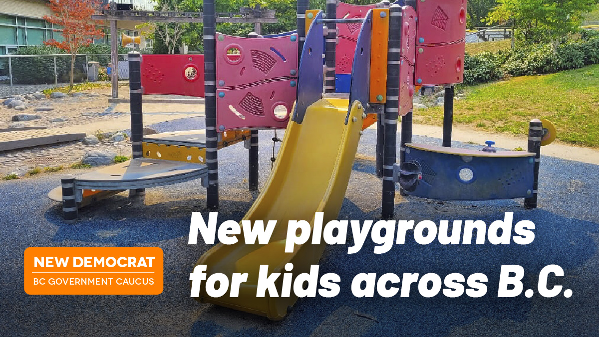 NDP MLA Babchuk says funding for new playgrounds will mean more fun for ...